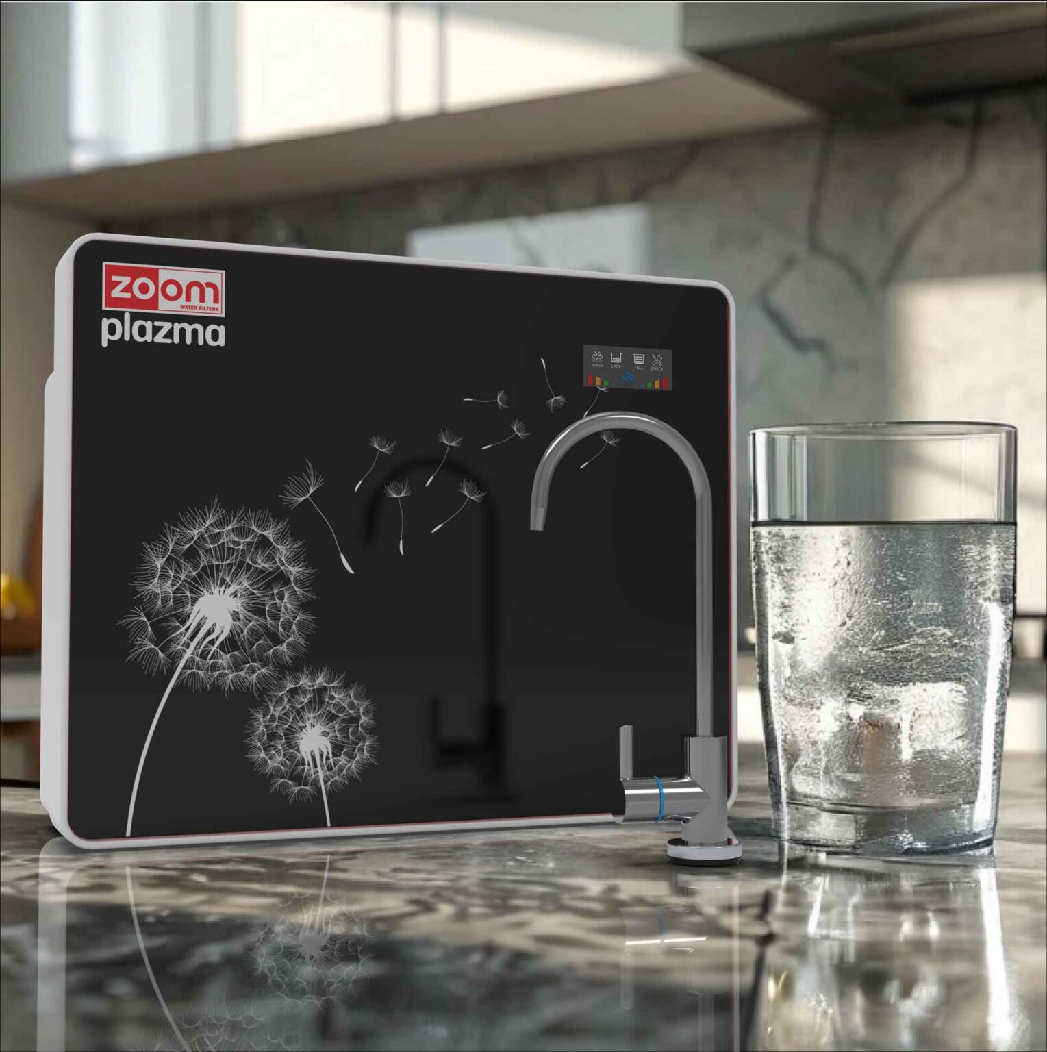 Zoom Plasma 100 GPD Water Filter – 7-Stage RO, Modern Design